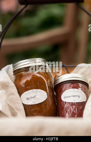 Jars of homemade preserves Stock Photo - Alamy