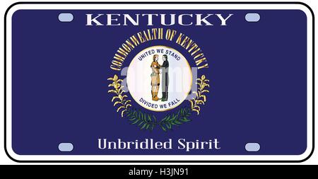 Kentucky State License Plate Stock Vector Image & Art - Alamy