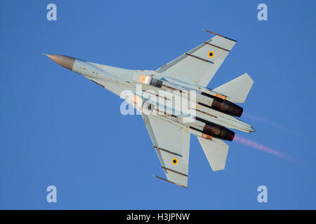 An aerial view of Sukhoi Fighter jet in Malaysia Stock Photo - Alamy