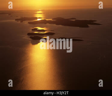 Islands in Talbot Bay at sunset, aerial photograph Stock Photo - Alamy