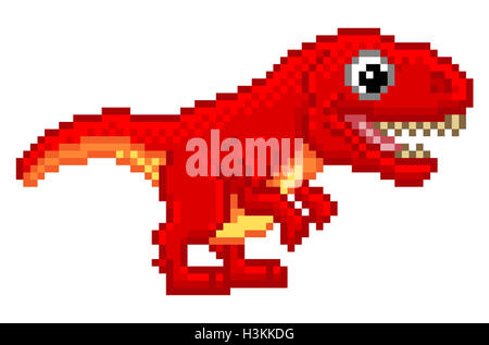 Pixel art 8 bit cartoon cute cow farm animal character Stock Photo - Alamy