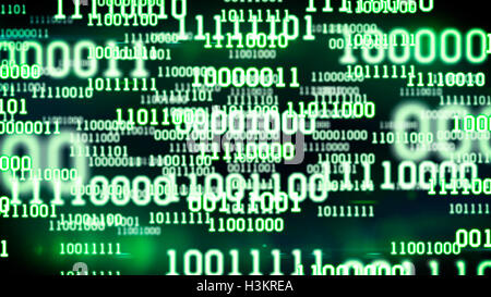 Abstract binary code screen listing table on Blue background Stock Photo - Alamy