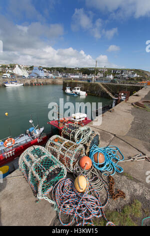Portpatrick, Scotland. Picturesque view of the Waterfront and Crown ...