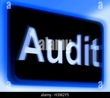 Audit Button Shows Auditor Validation Or Inspection Stock Photo - Alamy