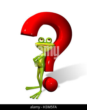 frog with a question mark Stock Photo - Alamy