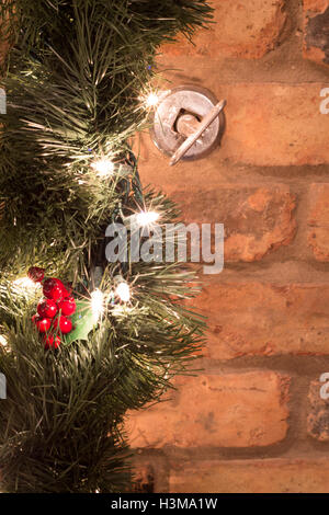 Beautiful Christmas ornaments and decorations hanging in the Christmas ...