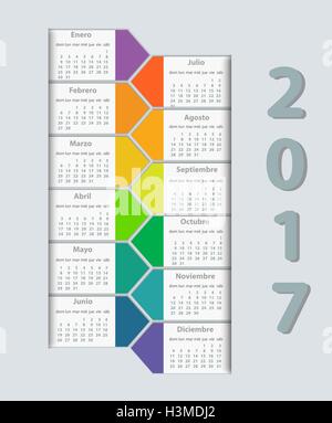Simple calendar template in Spanish for 2021, 2022, 2023 years. Week ...