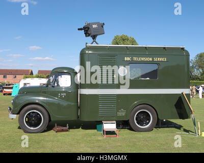 BBC Television, TV, vintage, outside broadcast, camera, 1955 Austin ...