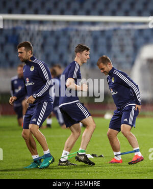 Scotland's Kieran Tierney during a training session at Lesser Hampden ...