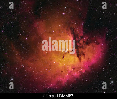 The Pacman Nebula - nebula and open cluster in the constellation of ...