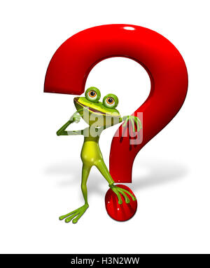 frog with a question mark Stock Photo - Alamy