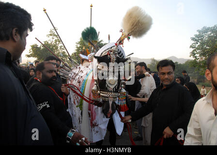 Islamabad, Pakistan. 11th Oct, 2016. Pakistani Shiite Muslims ...