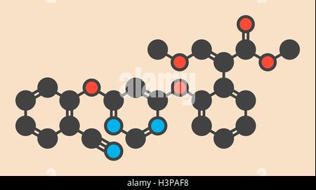 Azoxystrobin fungicide molecule. Skeletal formula Stock Photo - Alamy