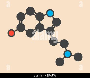 Bufotenin molecule. Tryptamine present in several psychedelic toads ...