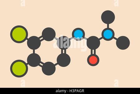 Diuron (DCMU) herbicide molecule. Skeletal formula Stock Photo - Alamy