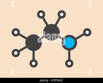 Ethylamine organic base molecule. Skeletal formula Stock Photo - Alamy