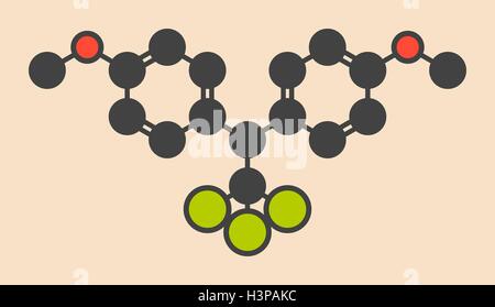 Methoxychlor pesticide molecule. Skeletal formula Stock Photo - Alamy