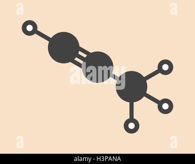 Propyne molecule. Skeletal formula Stock Photo - Alamy