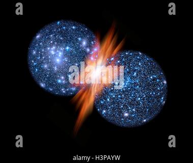 Universes colliding, illustration Stock Photo - Alamy