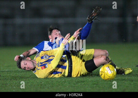 Tom Richardson of Romford tangles with Kenny Beaney of Grays - Grays ...