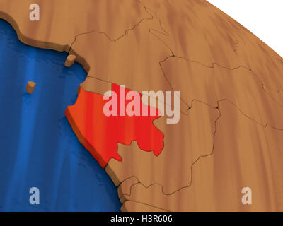 Gabon, political map. Gabonese Republic, with provinces. Central ...