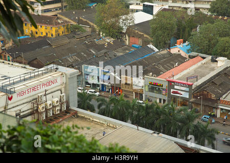 aerial view of lower parel with high street phoenix mall and race ...