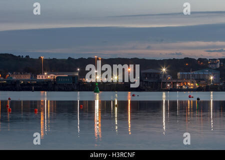 Pembroke Dock, Pembrokeshire, UK at sunset from Neyland Stock Photo - Alamy
