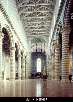 Interior view of the altar inside Orvieto Cathedral, showing the ...
