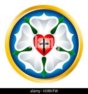 Luther rose, also Luther seal, symbol of Lutheranism, used by Martin ...