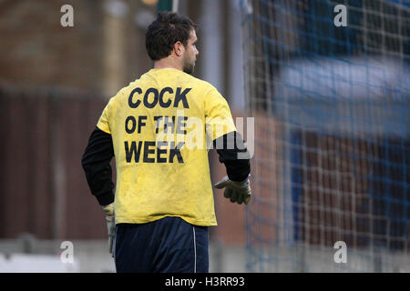 Waltham Abbey goalkeeper Harry Ricketts wears an unusual training top ...