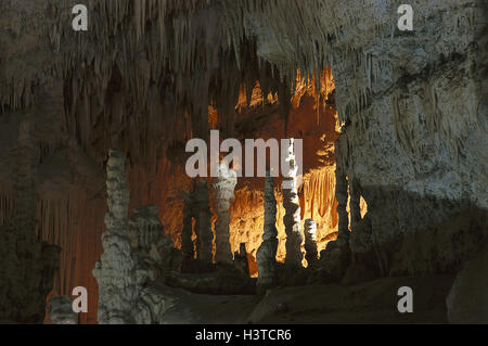 Lebanon, Libanongebirge, Jeita grotto, limestone cave, detail, the ...