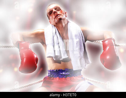 Boxers, ring, corner, sit, box towel, facial play, fury, defeat sport ...