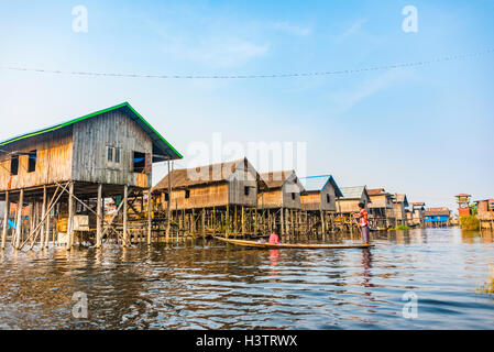 Traditional Village Scene and Stilt Houses of the Mishing Tribe Stock Photo - Alamy