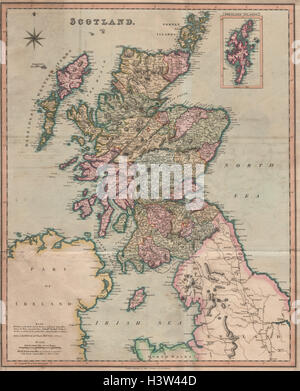 Antique map of Scotland by Henry Teesdale 1831 old plan chart Stock ...