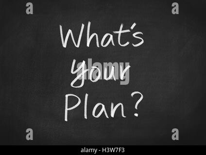 What's Your Plan Concept Stock Photo - Alamy