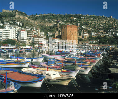 Alanya Red Tower in Alanya Town, Antalya, Turkey Stock Photo - Alamy