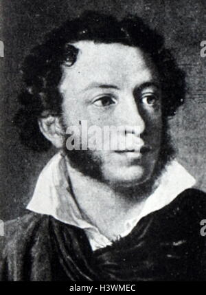 Portrait of Alexander Pushkin (1799-1837) 19th century Russia Stock Photo - Alamy