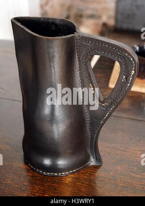 Elizabethan pewter mug for drinking Ale. From Blakesley Hall is a Tudor ...