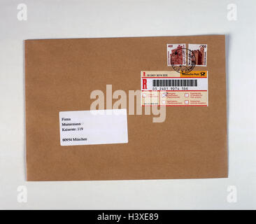Letter, registered letter letter envelope, envelope, German Institute ...