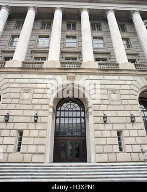Front of Internal Revenue Service Building in Washington DC showing ...