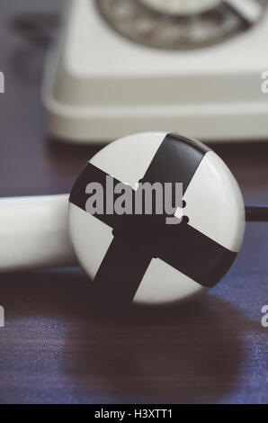 phone receiver with sticky tape Stock Photo - Alamy