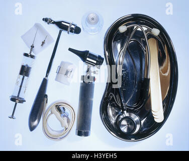 Medical Instruments Still life, stethoscope, reflex hammer Stock Photo ...