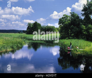 Poland, Masuria, scenery, river, Krutynia, boat trip, tourist, Europe ...