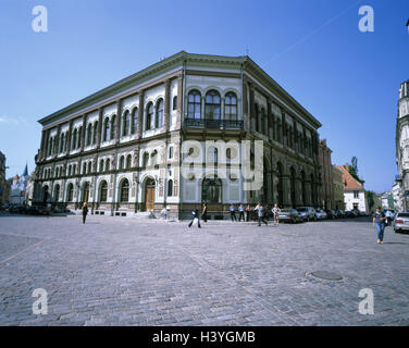 The building of the Riga Stock Exchange in the Old Town, Latvia Stock ...