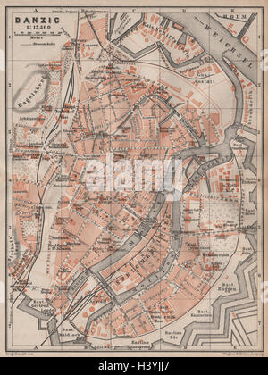Gdansk Map, Map of Gdansk, Danzig Map, Map of Danzig, Gdansk City, Old ...