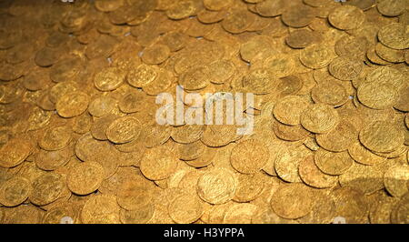 Fishpool treasure hoard, of medieval gold coins. found in Fishpool ...