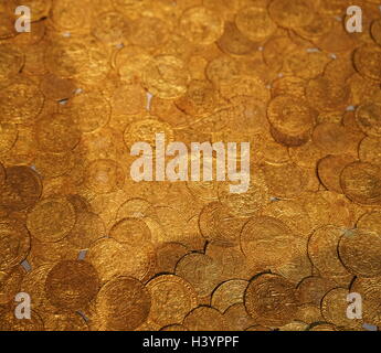 Fishpool treasure hoard, of medieval gold coins. found in Fishpool ...