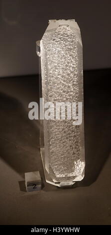 A synthetic quartz crystal grown by the hydrothermal method in a lab ...