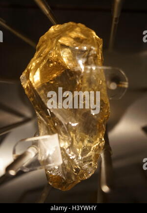 Sample of Obsidian, molten rock which cooled so rapidly the surface was ...