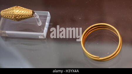 Gold torc worn by a wealthy Byzantine woman. Dated 4th Century Stock ...